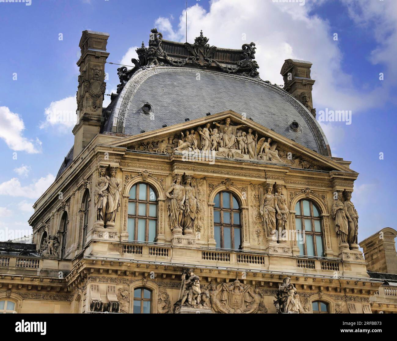 The wonderful building that houses the Louvre museum in Paris, France ...