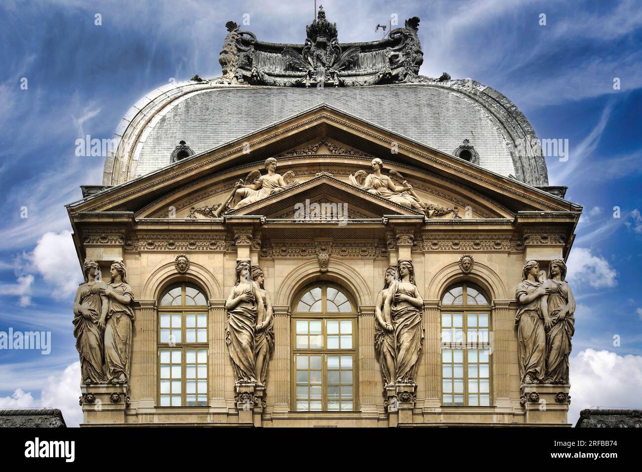 The wonderful building that houses the Louvre museum in Paris, France ...