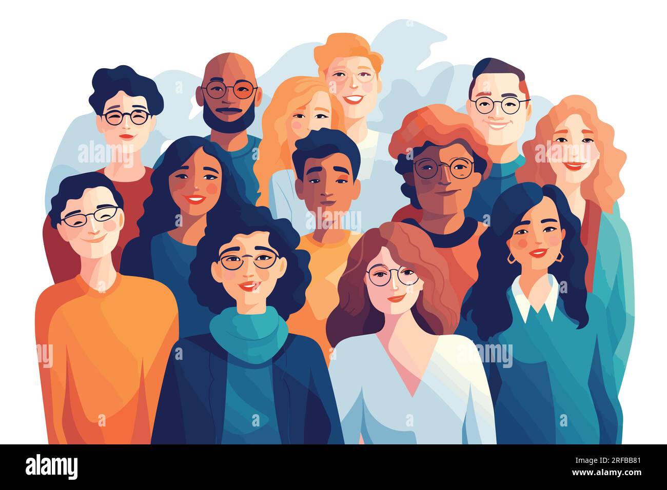 Inclusive crowd Stock Vector Images - Alamy