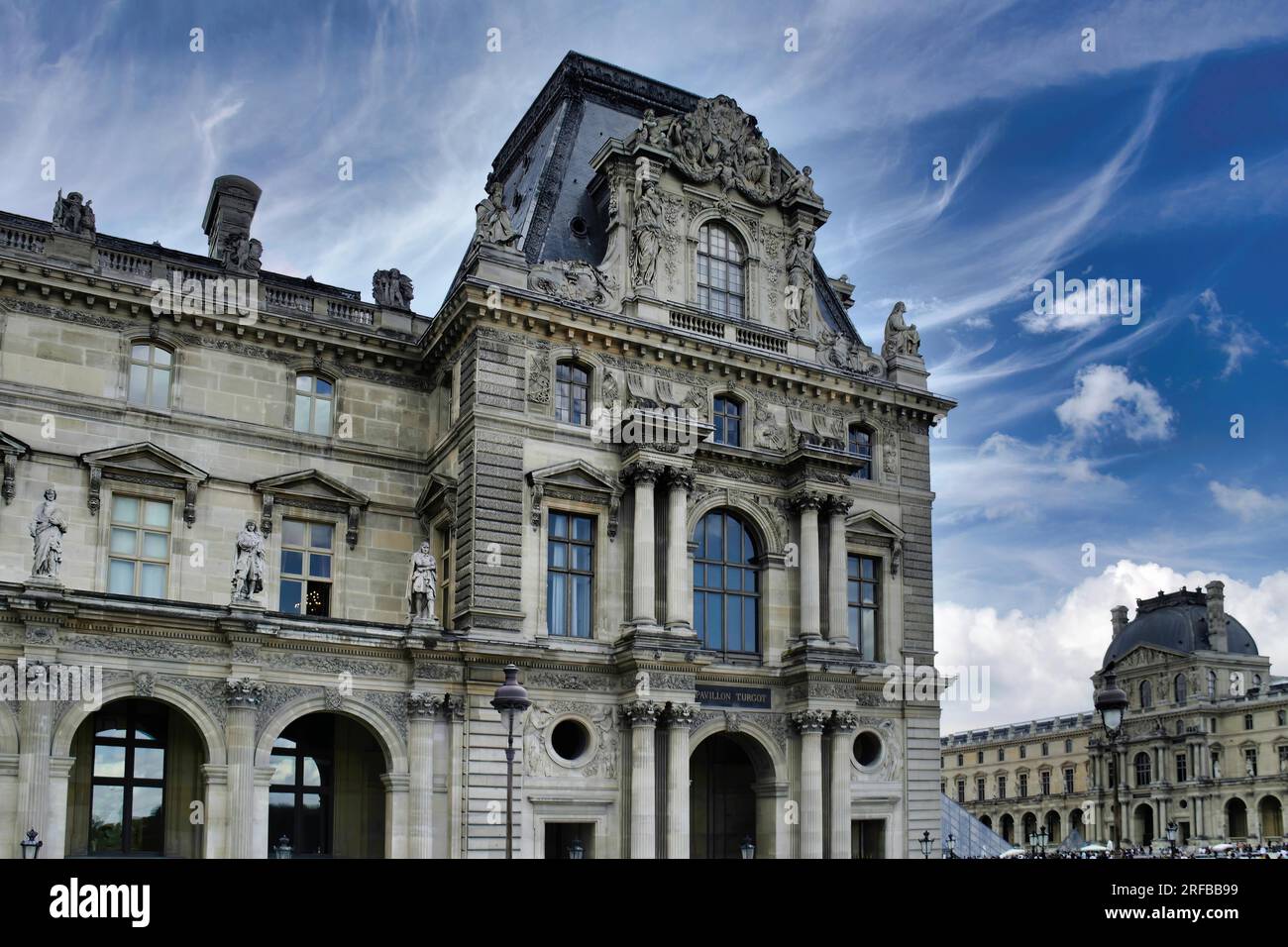 The wonderful building that houses the Louvre museum in Paris, France ...
