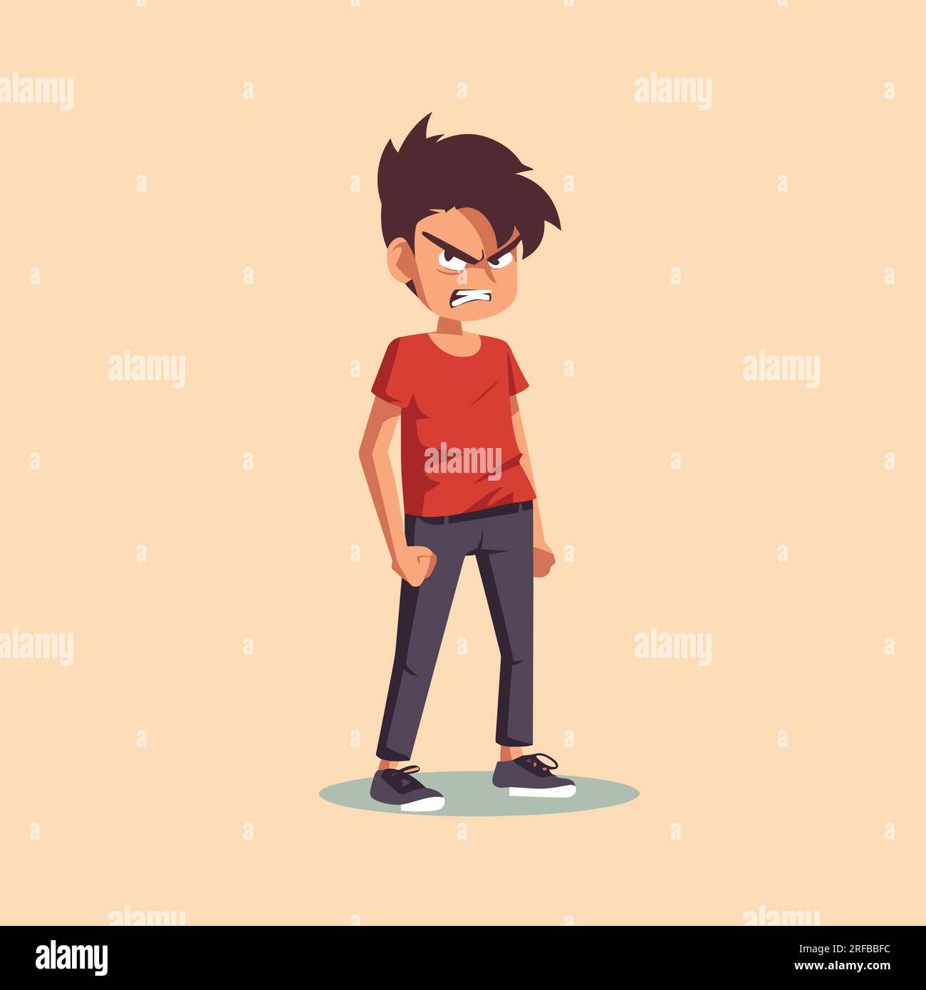 Angry little person Stock Vector Images - Alamy