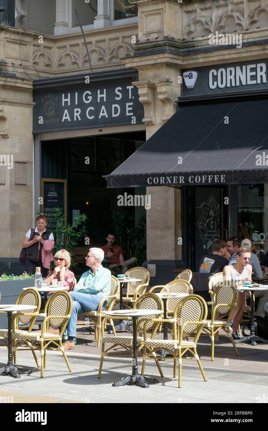 Al Fresco lunch at Corner Coffee outside the High St Arcade Cardif ...