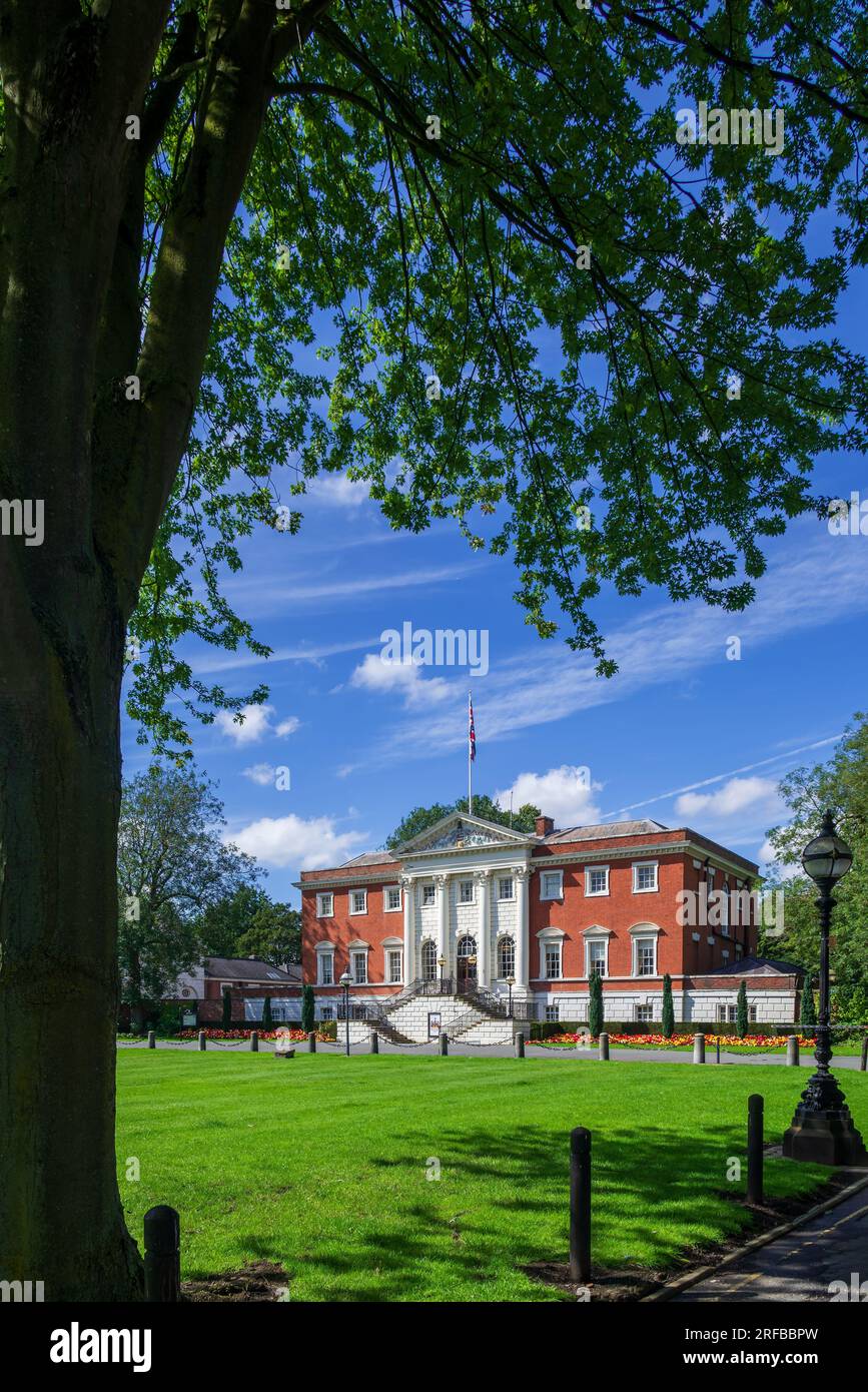 Warrington Town Hall. The hall was designed by James Gibbs and built in ...
