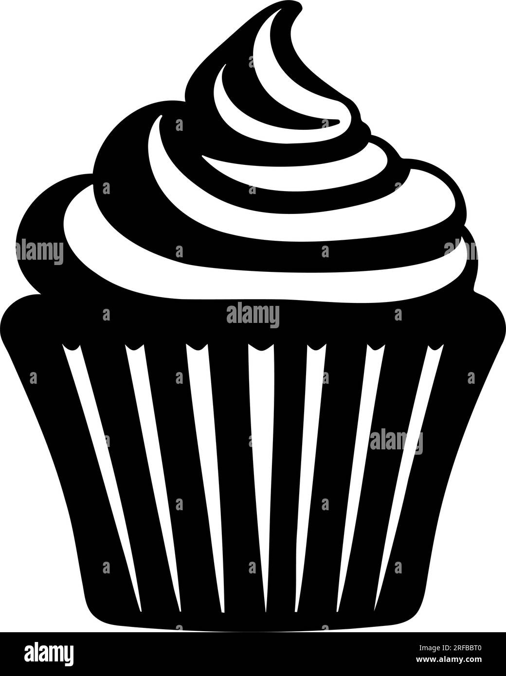 Cupcake silhouette icon isolated. Vector illustration Stock Vector Image & Art - Alamy