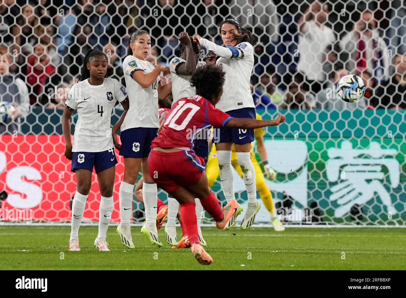 Panama's Marta Cox takes a free kick during the Women's World Cup Group ...