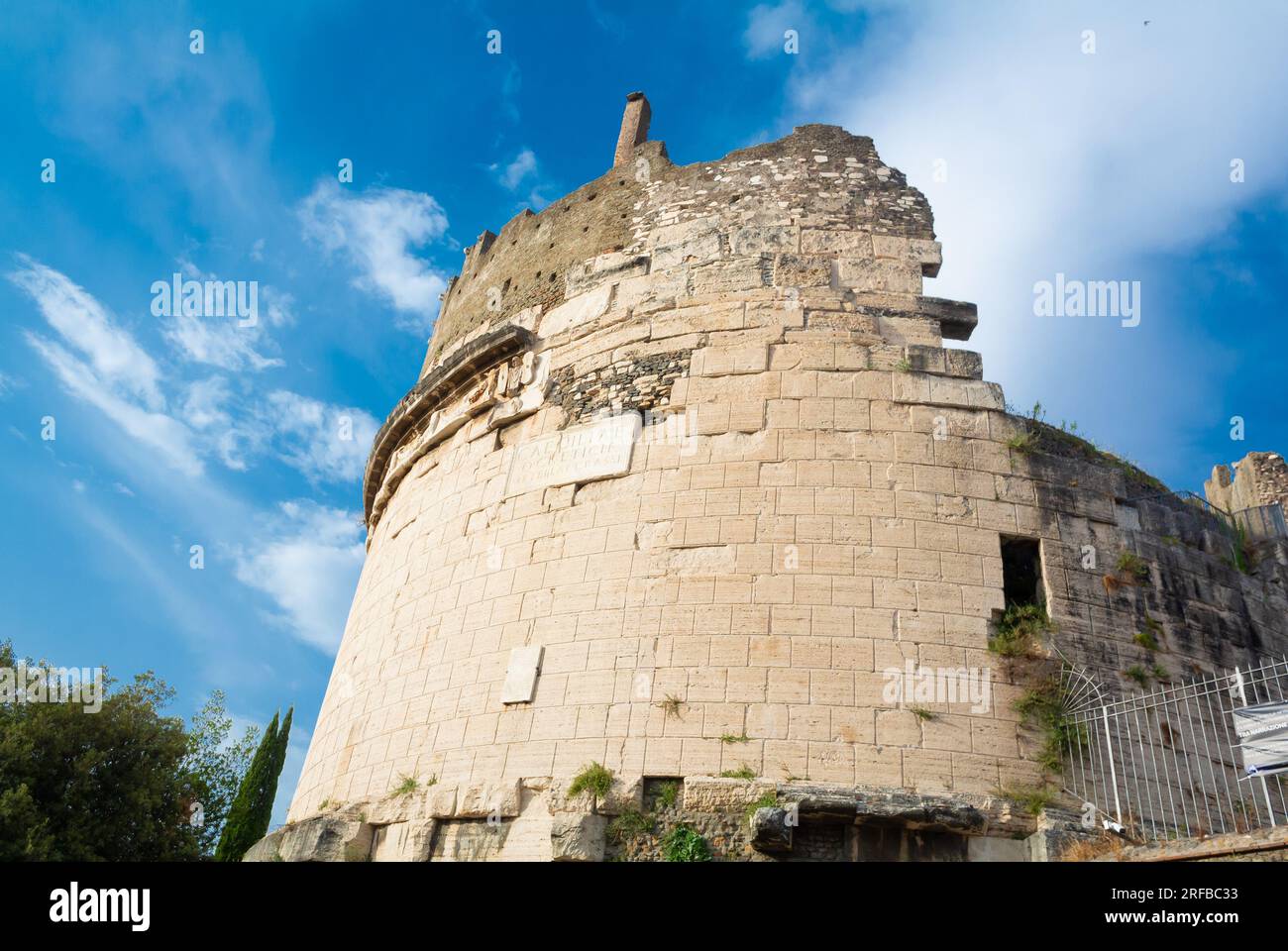 Rome, Lazio, Italy, The mausoleum of Cecilia Metella( in Italian ...