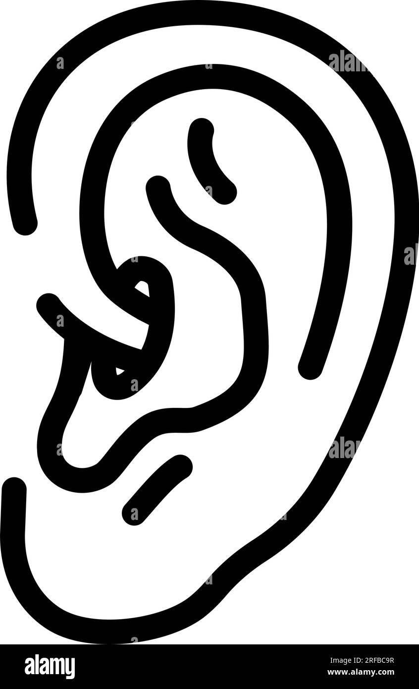 daith piercing earring line icon vector illustration Stock Vector Image ...