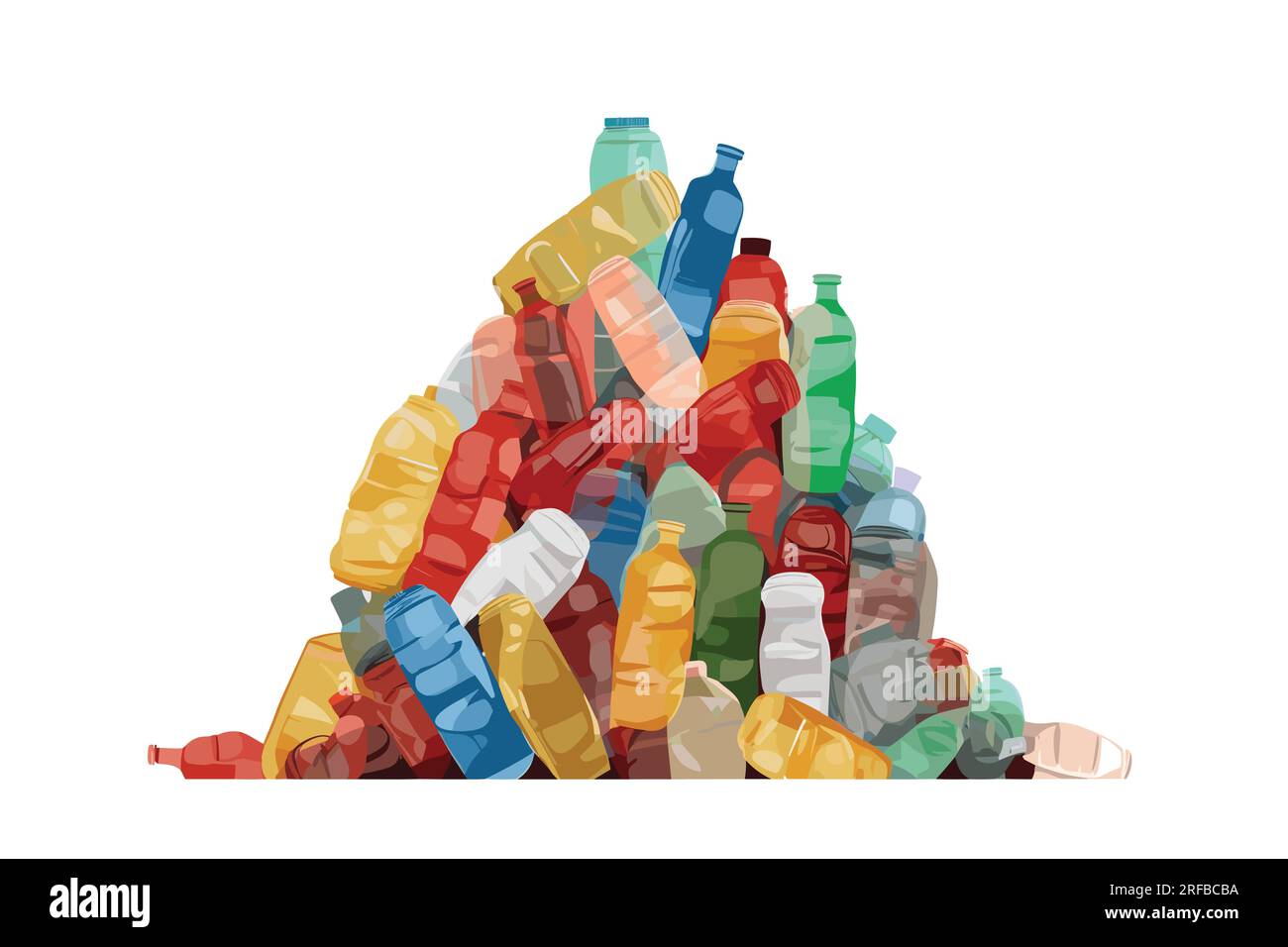 Pile of plastic bottles Stock Vector Images - Alamy