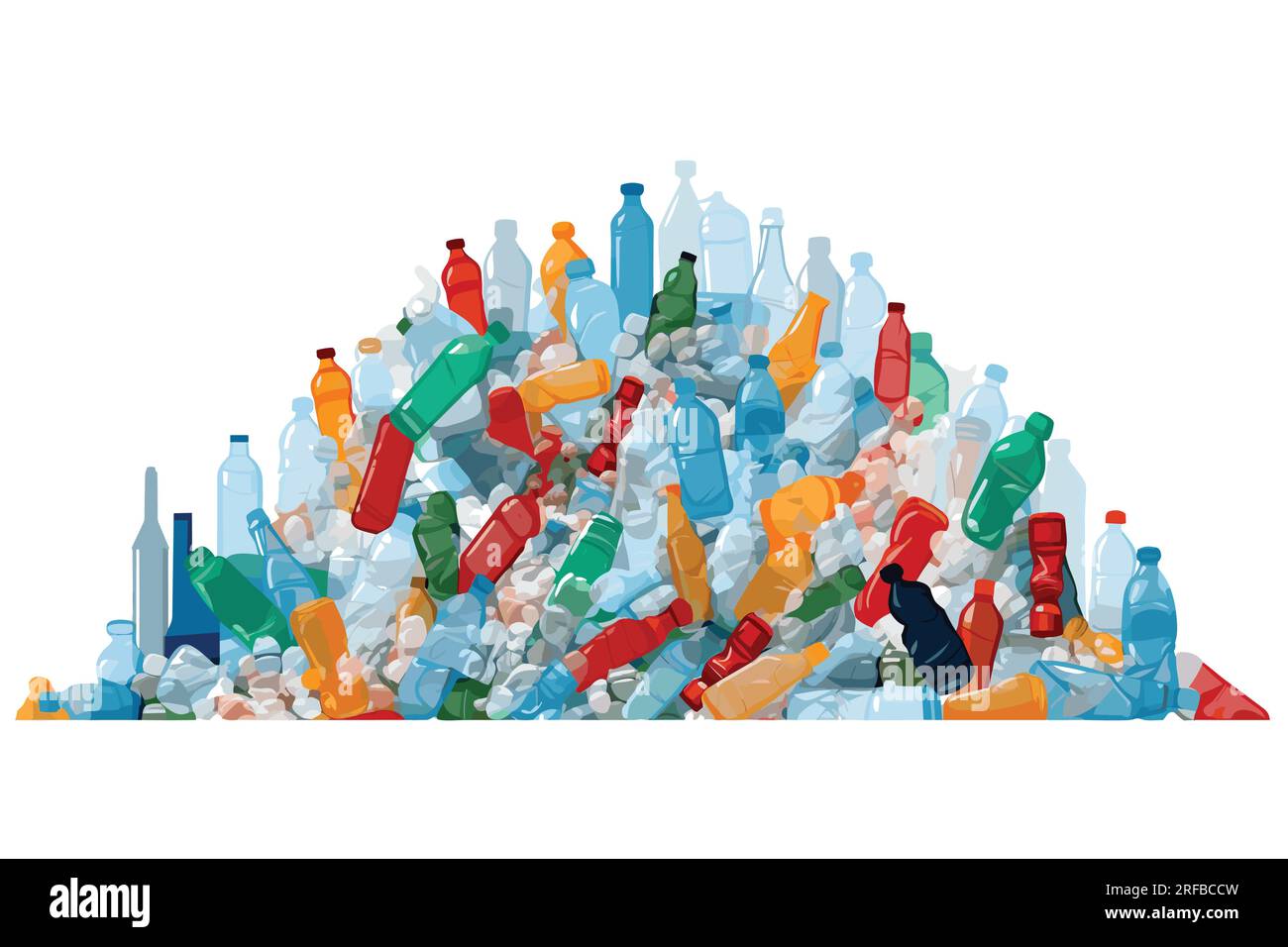 Pile of plastic bottles Stock Vector Images - Alamy