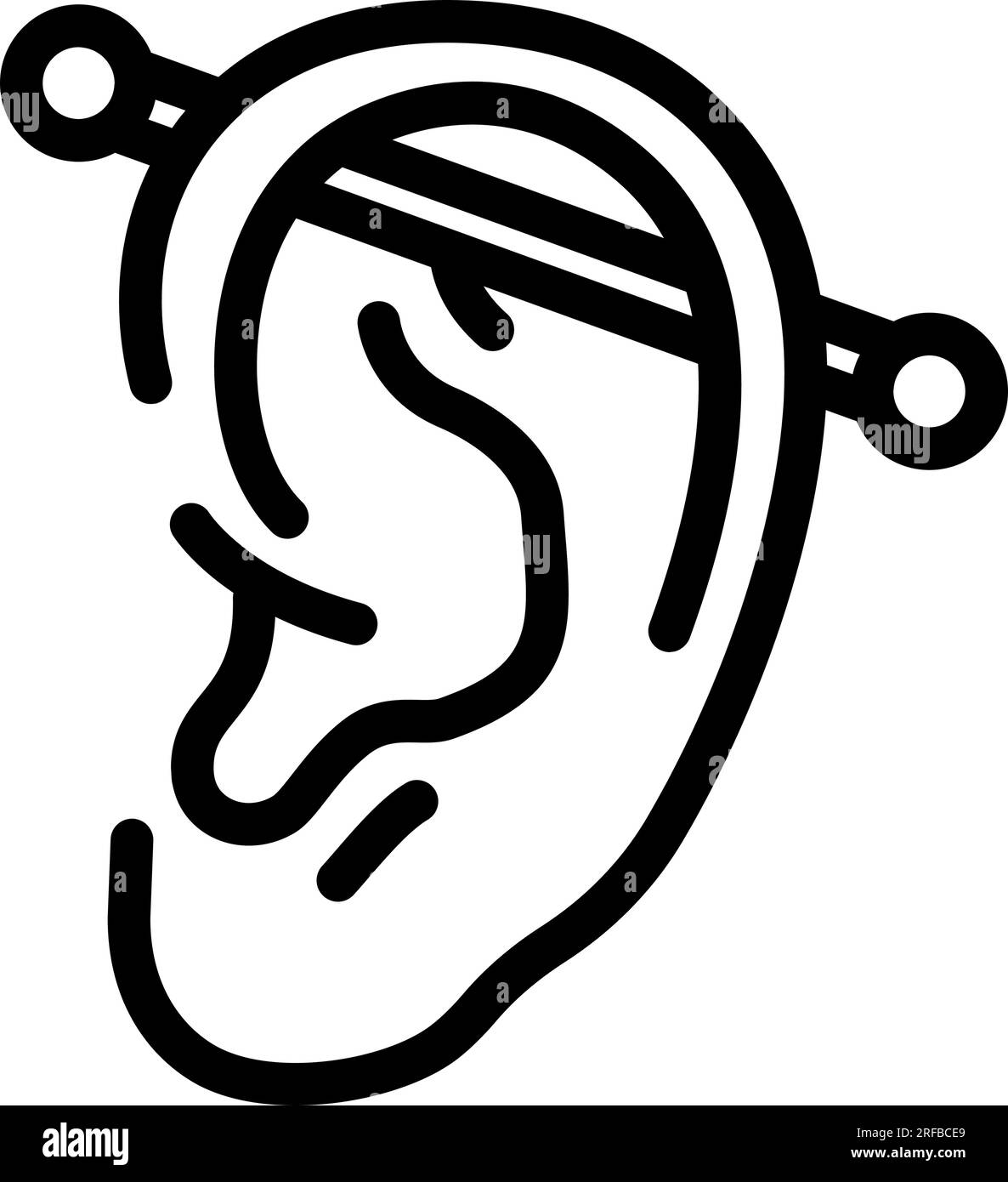 industrial piercing earring line icon vector illustration Stock Vector ...