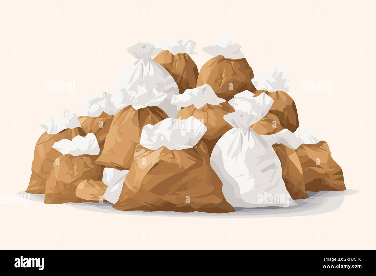 Pile of plastic bags Stock Vector Images - Alamy