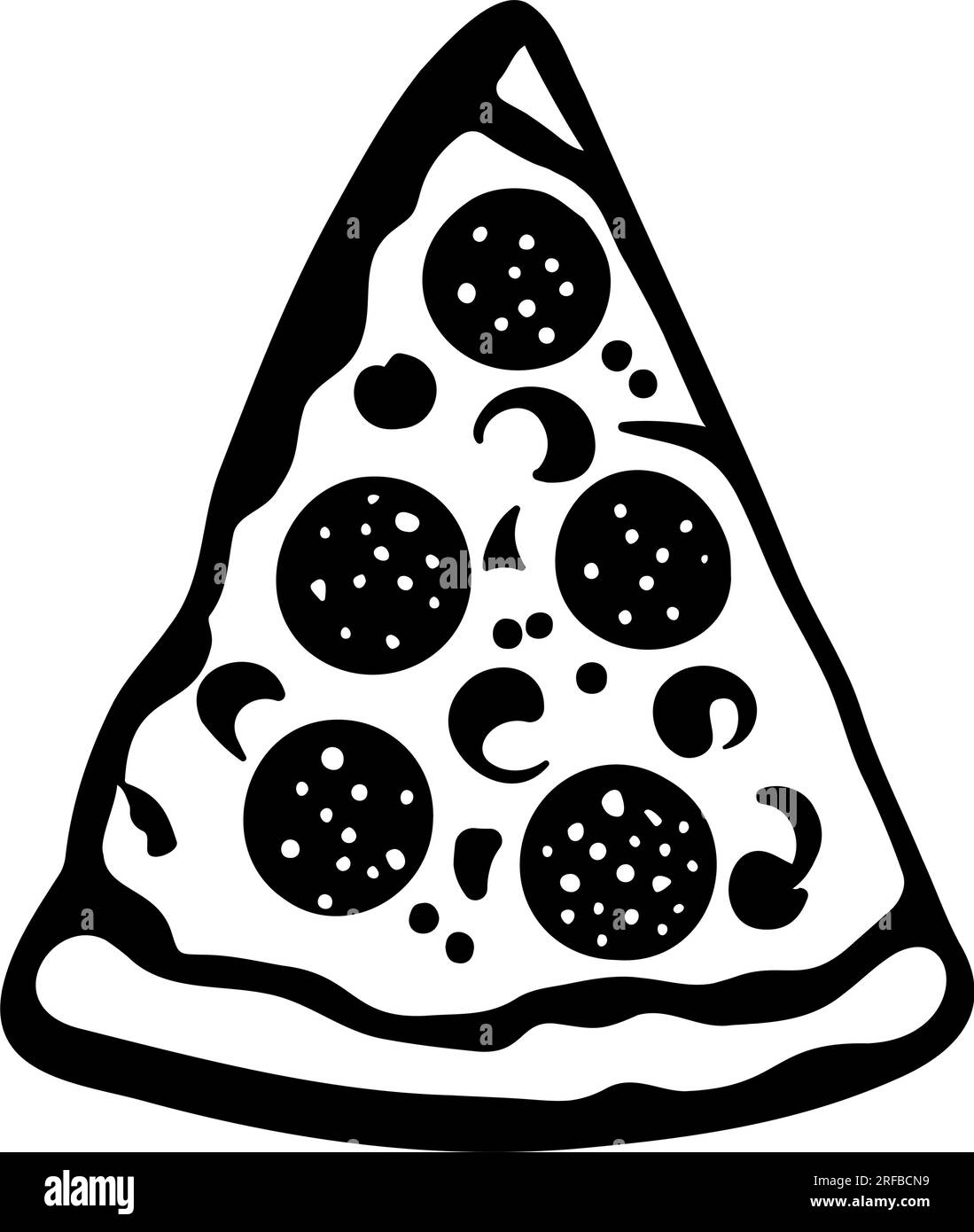 Pizza Slice Silhouette Icon Isolated Vector Illustration Stock Vector Image And Art Alamy