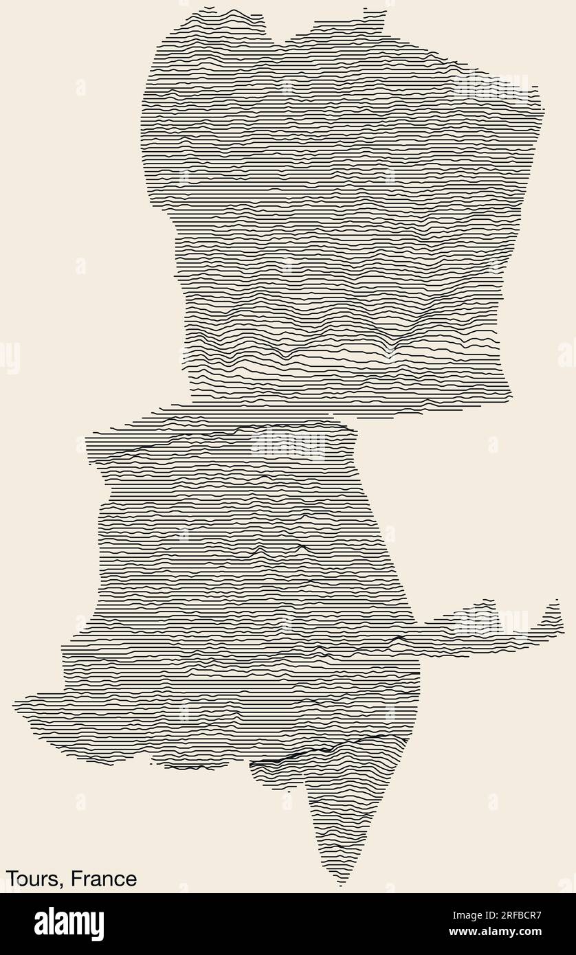 Topographic relief map of TOURS, FRANCE Stock Vector Image & Art - Alamy