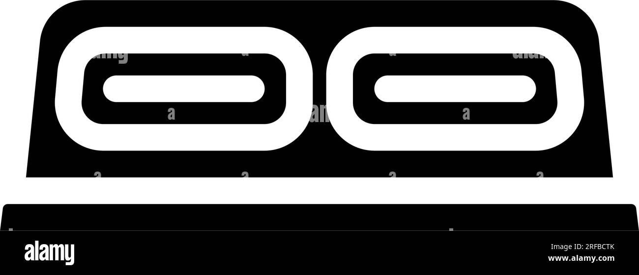 flashing lights alert glyph icon vector illustration Stock Vector Image ...