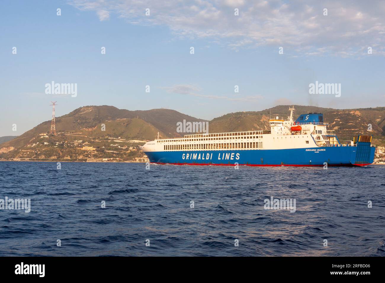 The Grimaldi Lines Ro-ro/Container Carrier "Eurocargo Valencia" leaving ...