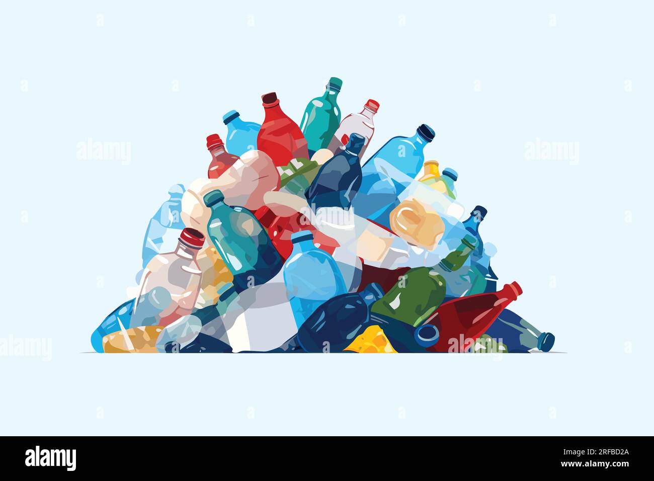 Pile of plastic bottles Stock Vector Images - Alamy