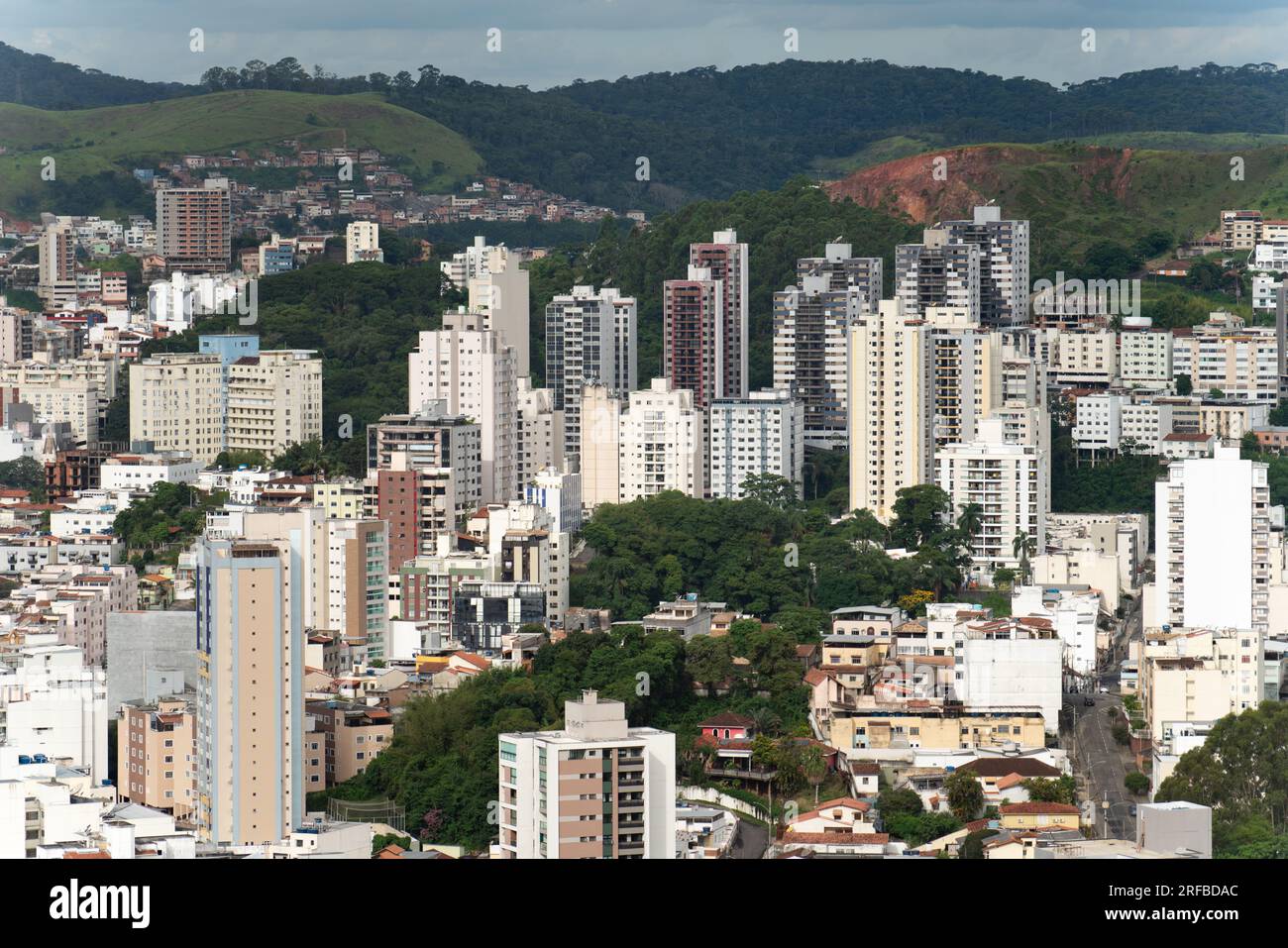 The Contrast of Brazilian Cityscape: Skyscrapers and Favelas amid Hills ...