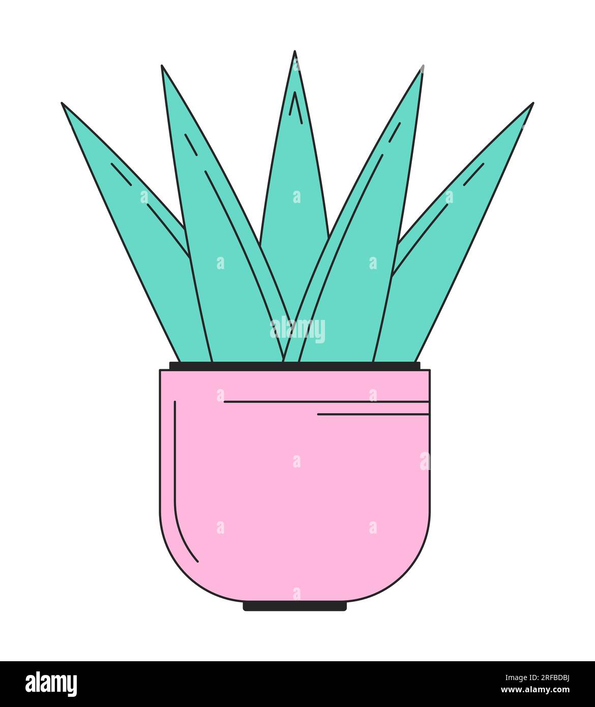Container succulent Stock Vector Images - Alamy