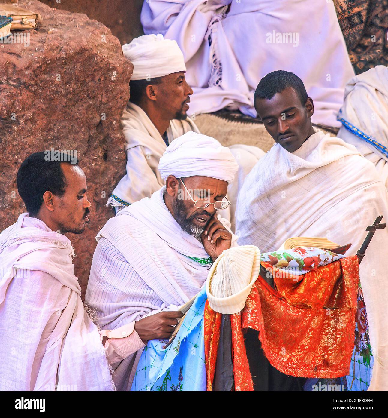 Studying the scriptures Stock Photo - Alamy
