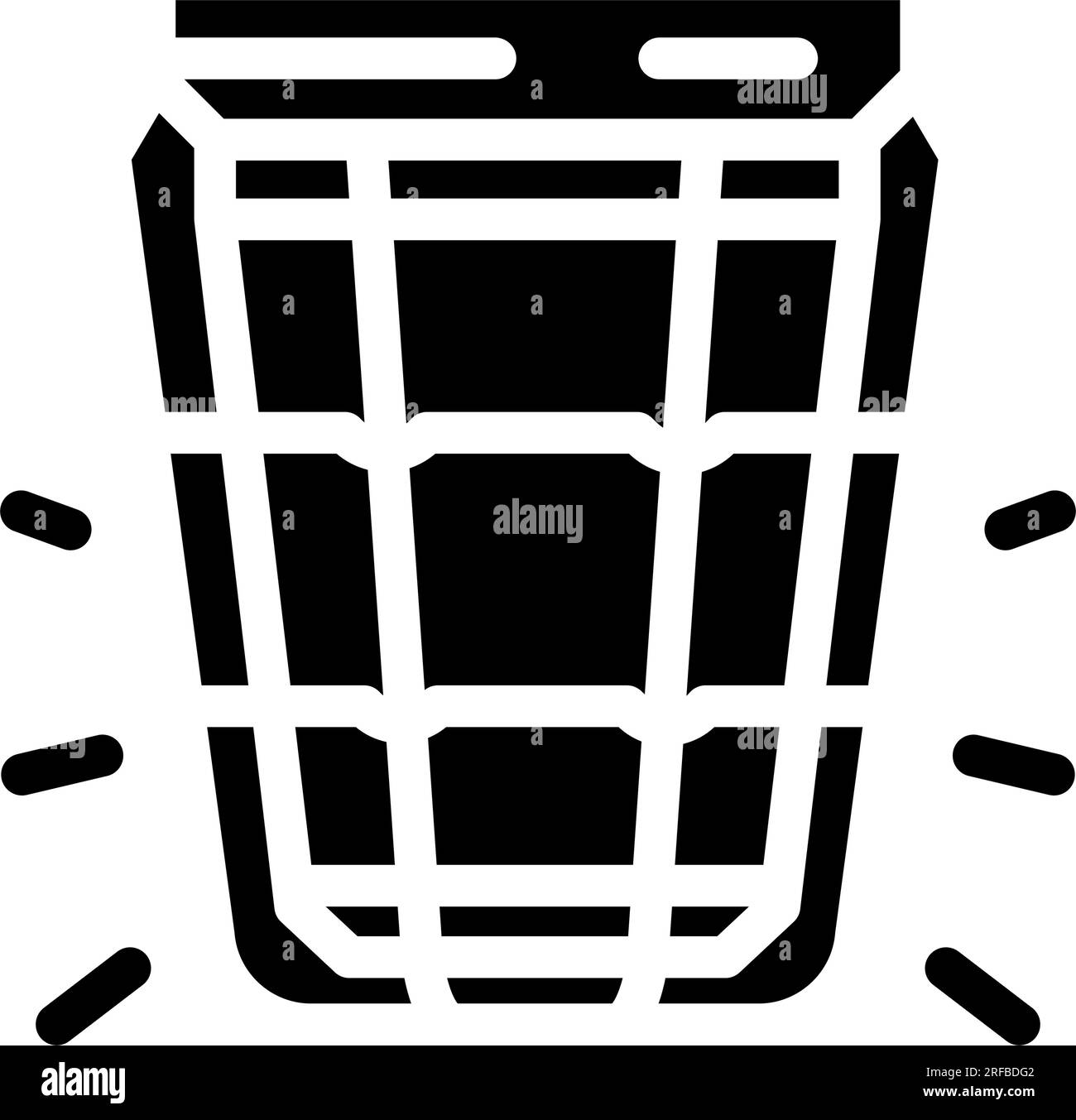 red alarm alert glyph icon vector illustration Stock Vector Image & Art ...