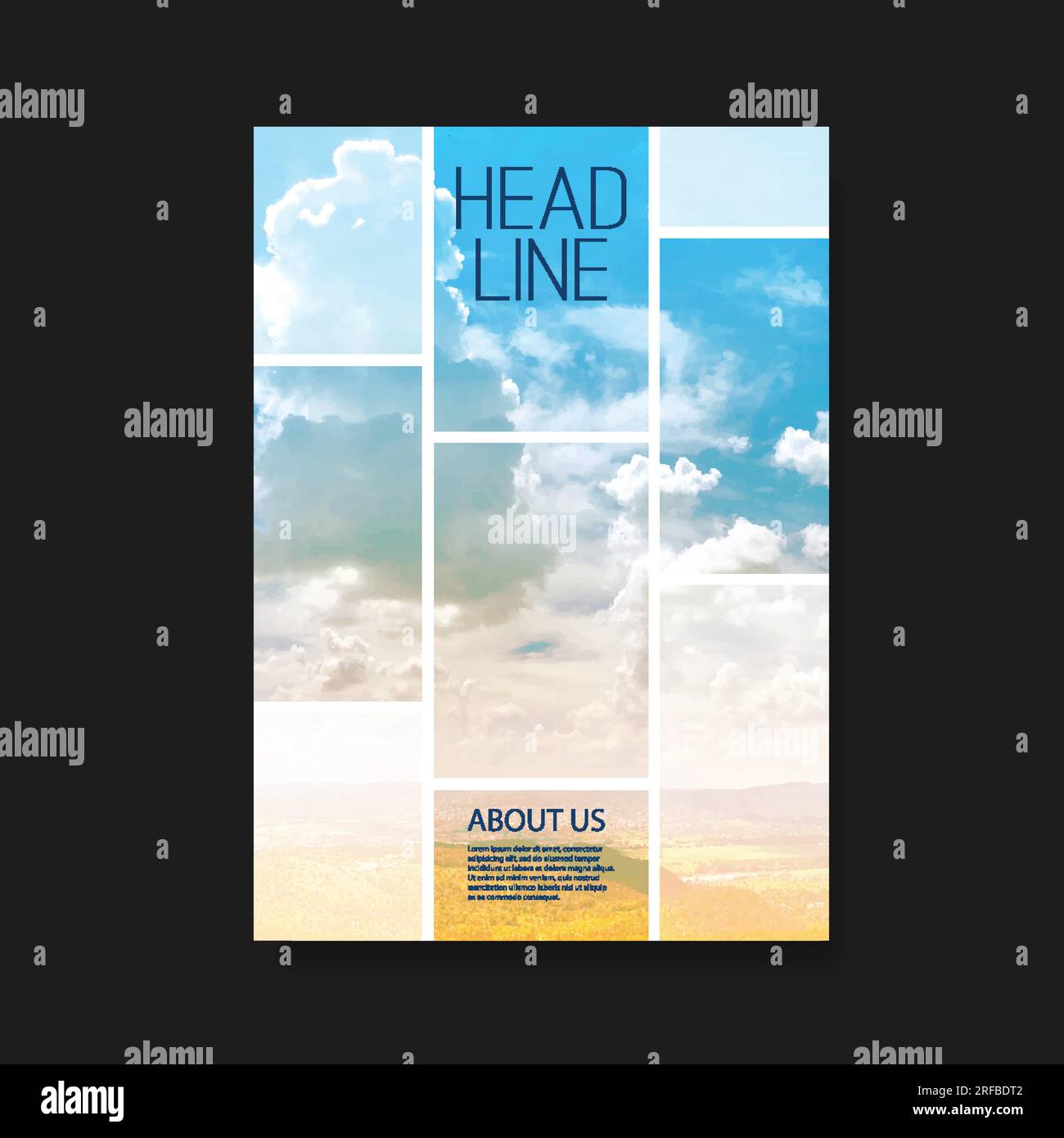 Cover page design landscape hi-res stock photography and images - Alamy