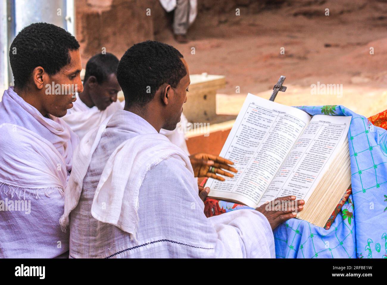 Studying the scriptures Stock Photo - Alamy