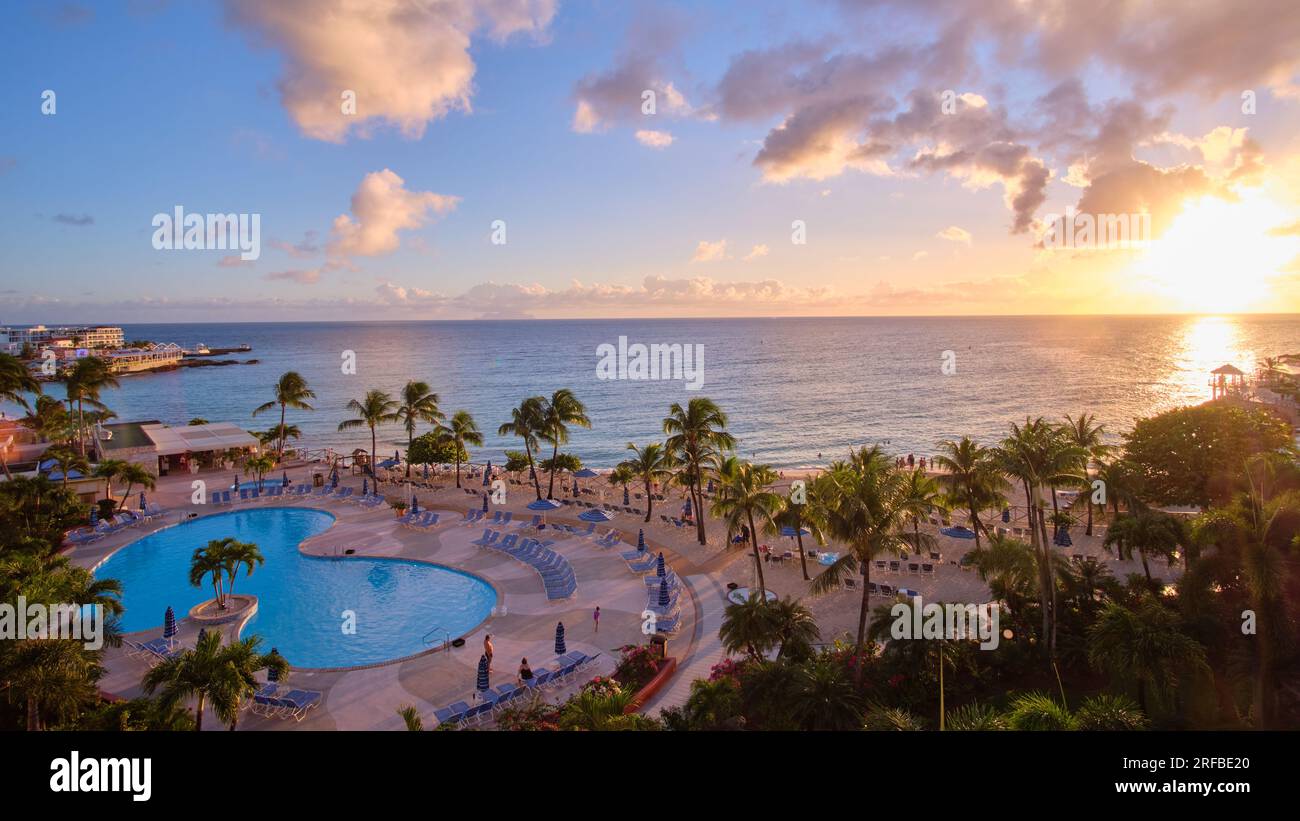 Caribbean Sunset, Sint Maarten Stock Photo - Alamy