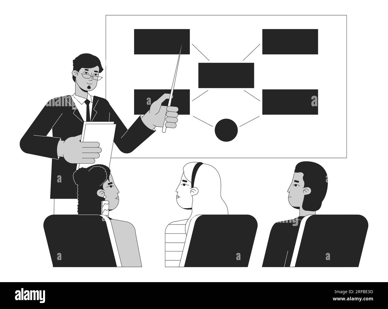 University professor lecture bw vector spot illustration Stock Vector ... University professor lecture bw vector spot illustration Stock Vector ...