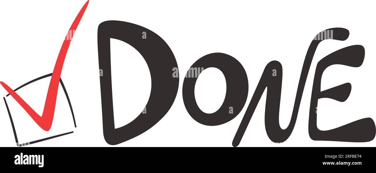 Tick and cross signs. Hand drawn lettering done Stock Vector Image ...