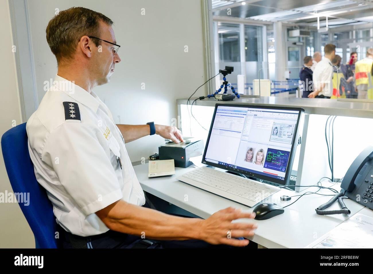 Nuremberg, Germany. 02nd Aug, 2023. A police officer of the Bavarian ...