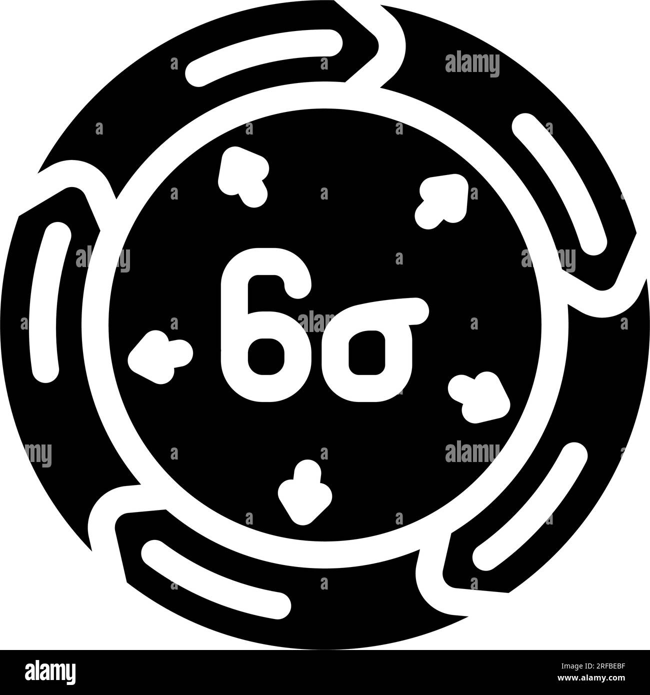 six sigma manufacturing engineer glyph icon vector illustration Stock ...