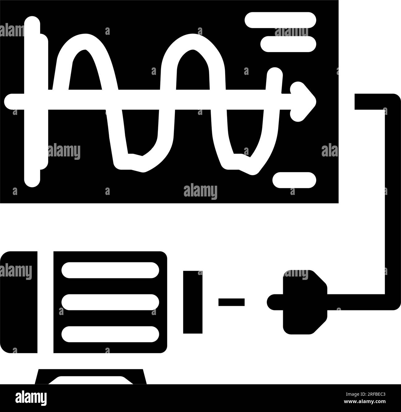 vibration analysis mechanical engineer glyph icon vector illustration ...