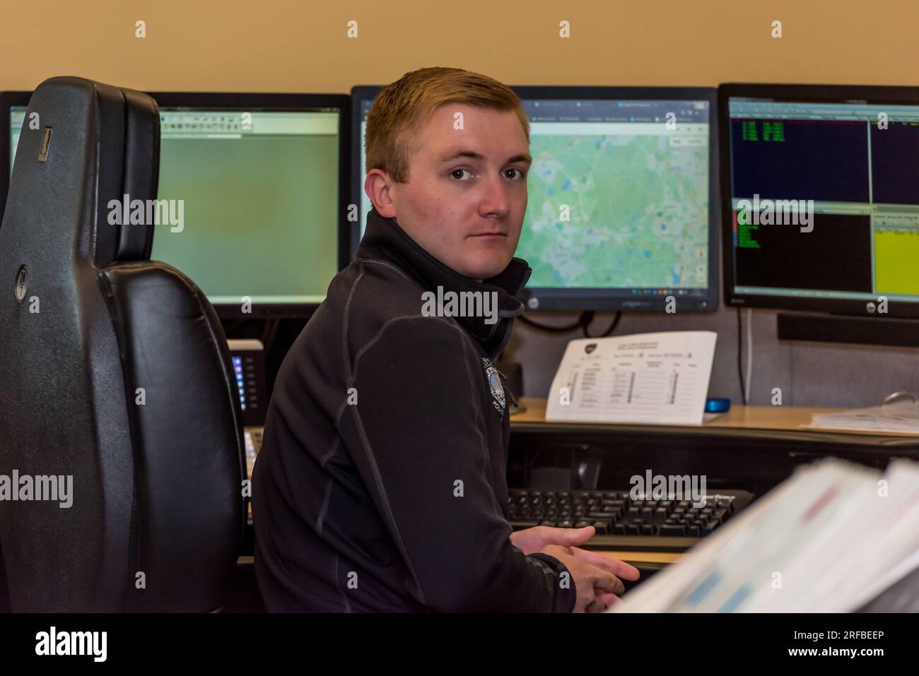 Safety Dispatcher Brendan Gray at Acton Police Department’s National ...