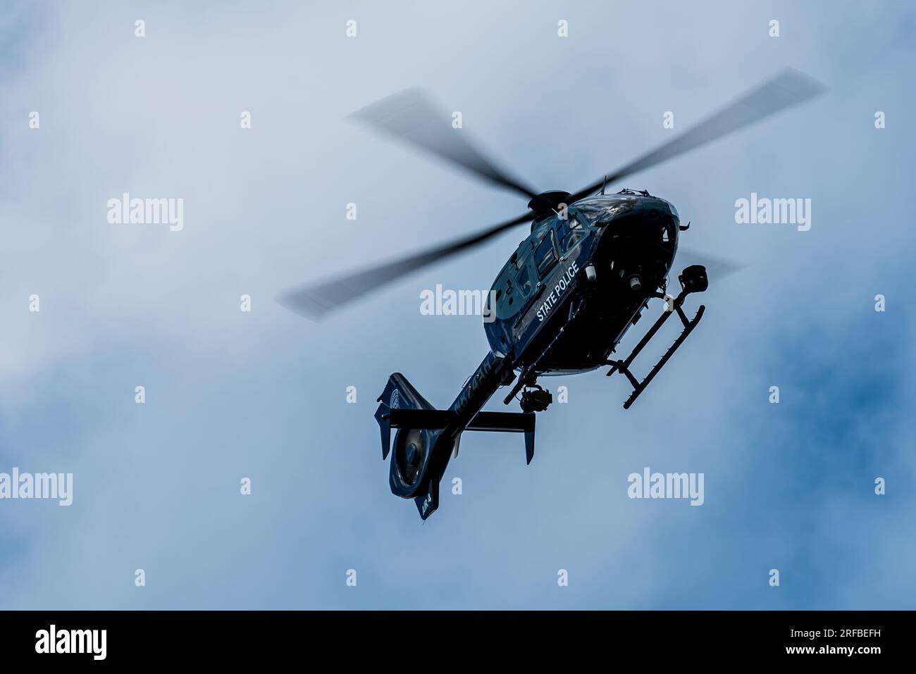 Police Helicopter At Night
