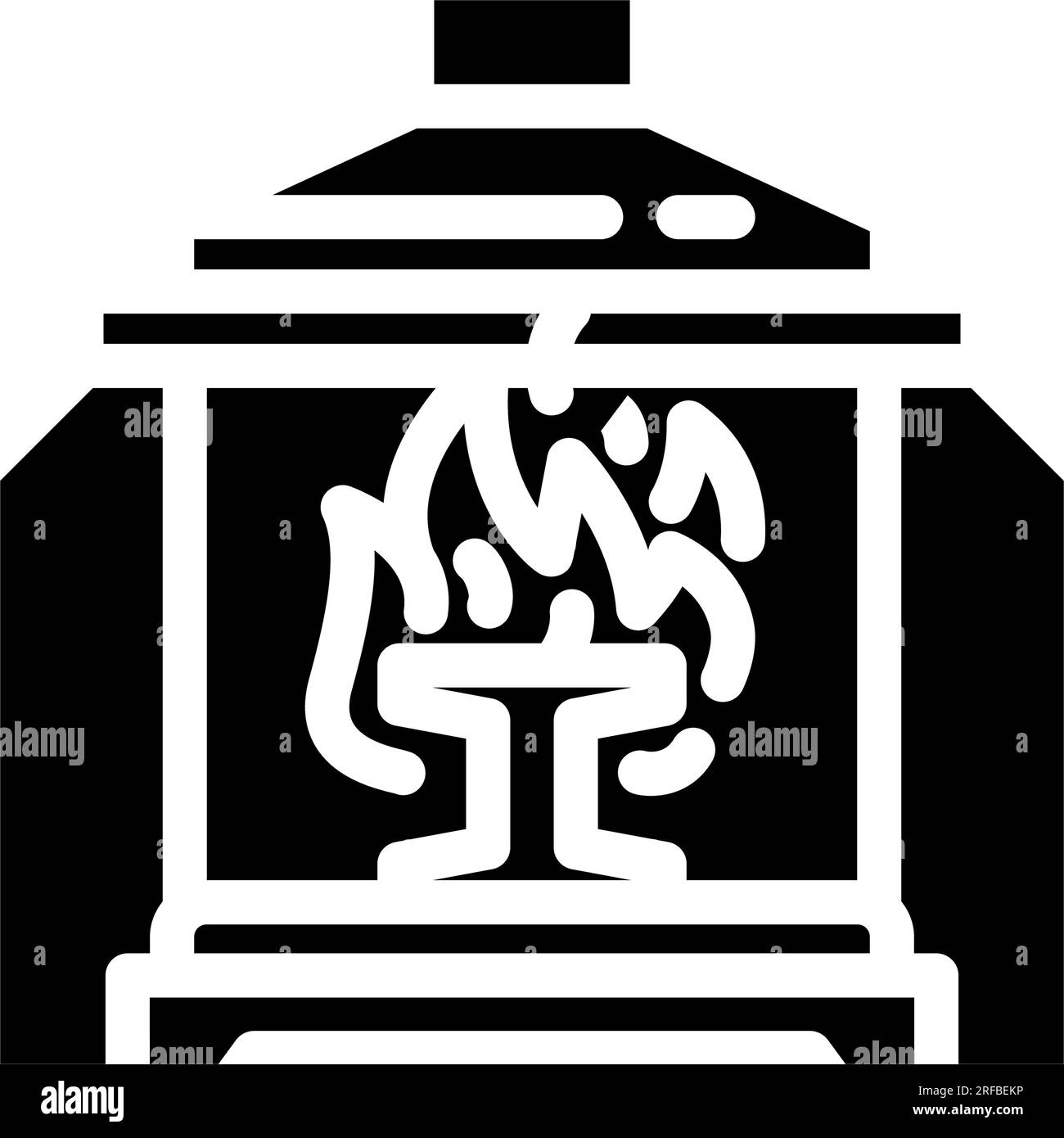 heat treatment manufacturing engineer glyph icon vector illustration ...