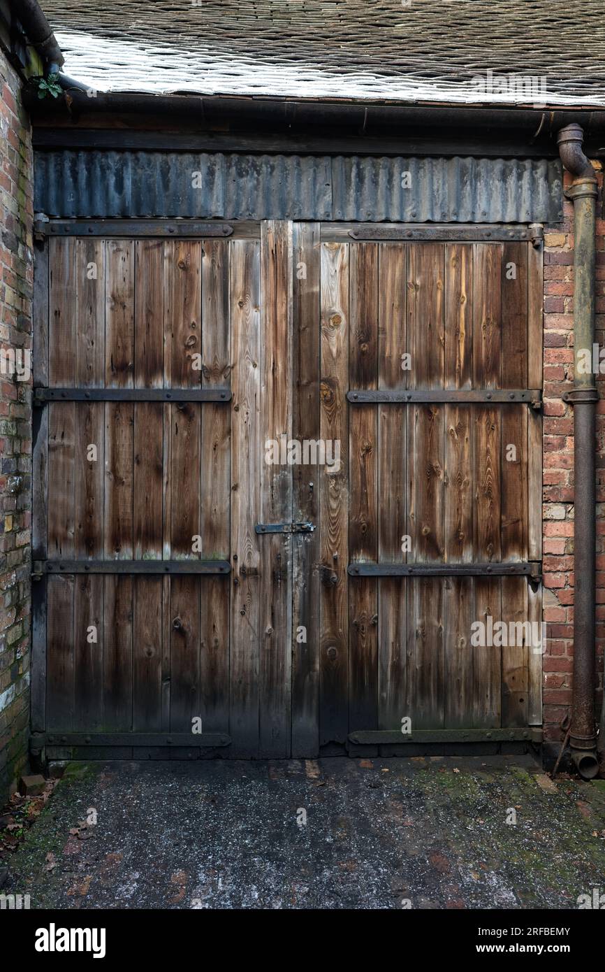 Old wooden gates Stock Photo - Alamy