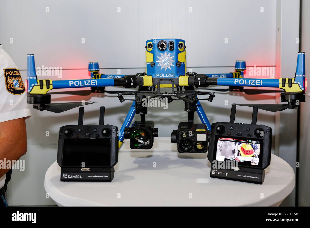 Nuremberg, Germany. 02nd Aug, 2023. A drone of the Bavarian Border ...