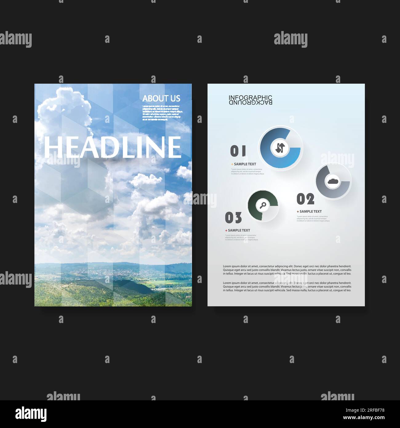 Cover page design landscape hi-res stock photography and images - Alamy