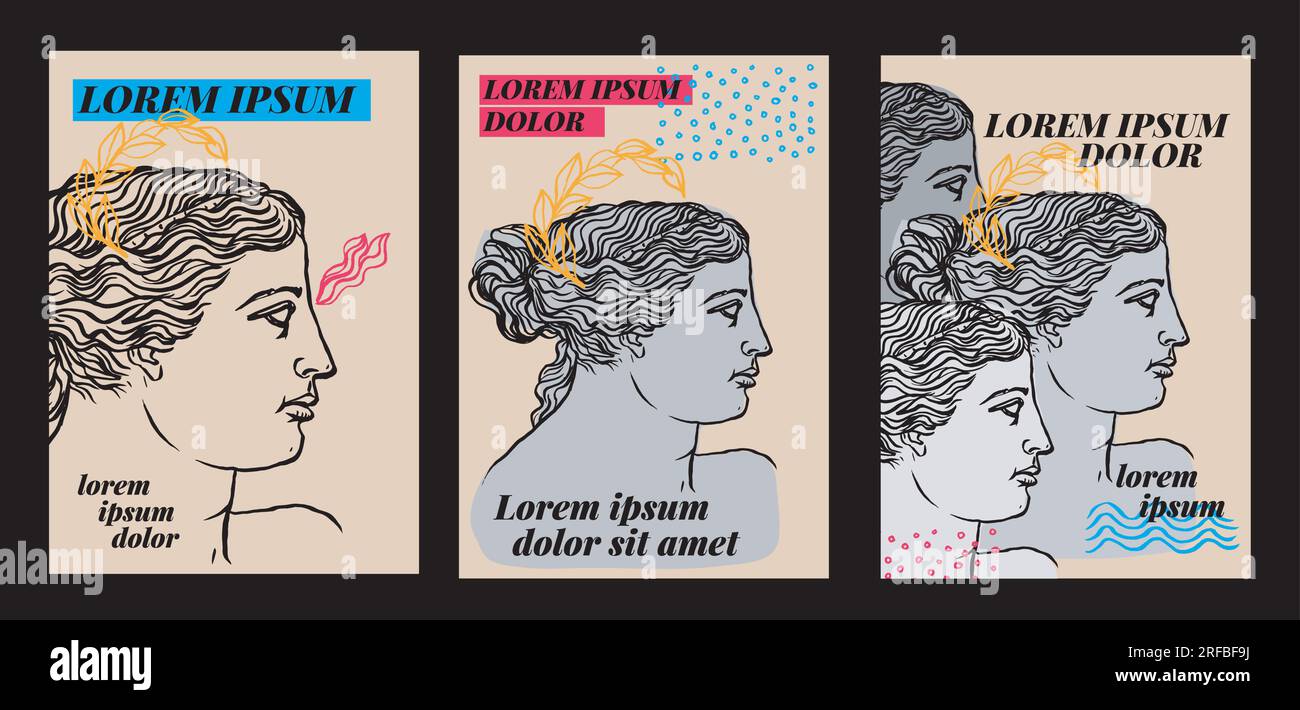 Poster design resource with contemporary illustration of the Venus de ...