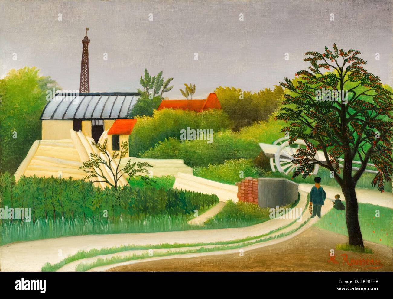 Henri Rousseau, Scierie aux environs de Paris (Sawmill around Paris ...