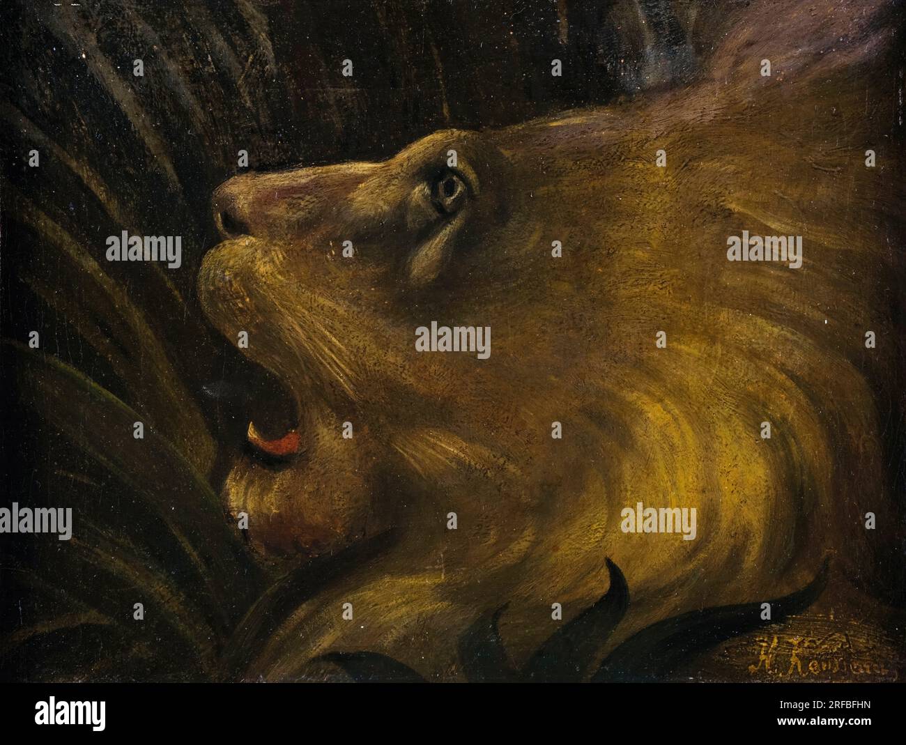 Henri Rousseau, Tête de Lion (Lion’s head), painting before 1910 Stock ...