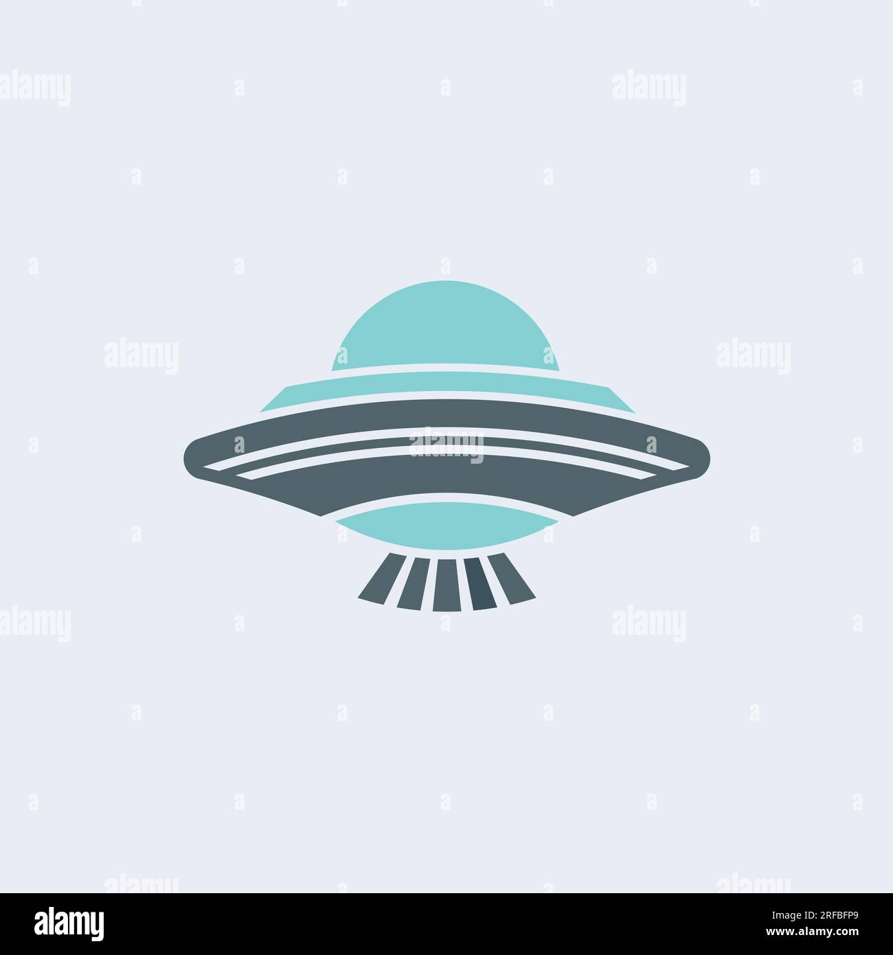 UFO logo on light background, intriguing and modern Stock Vector Image ...
