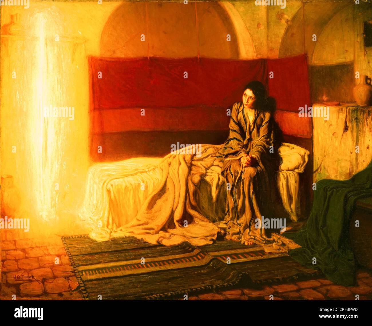 Henry Ossawa Tanner painting, The Annunciation, oil on canvas, 1898 ...