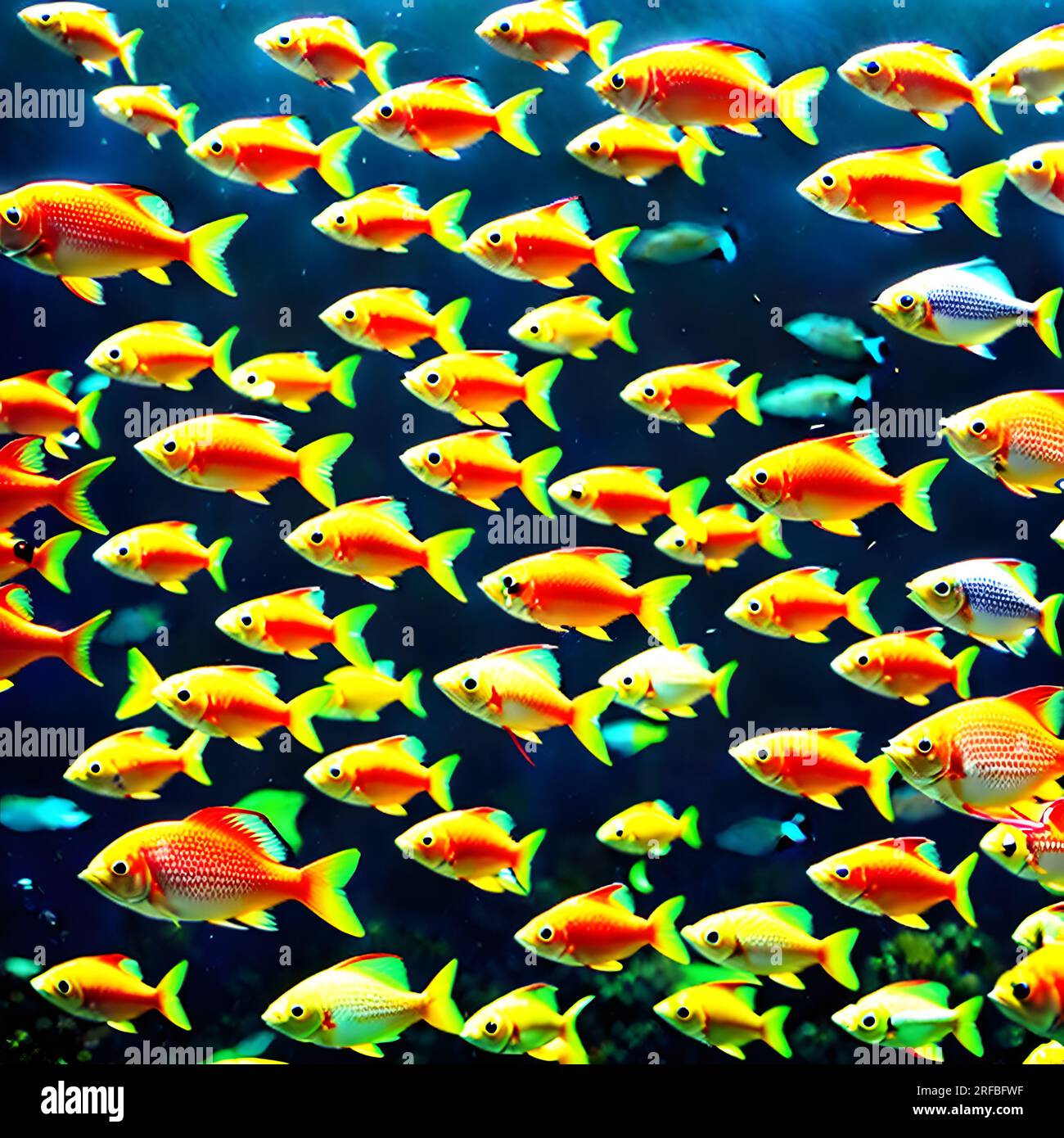 colorful fish swim in swarms in the sea Stock Photo - Alamy
