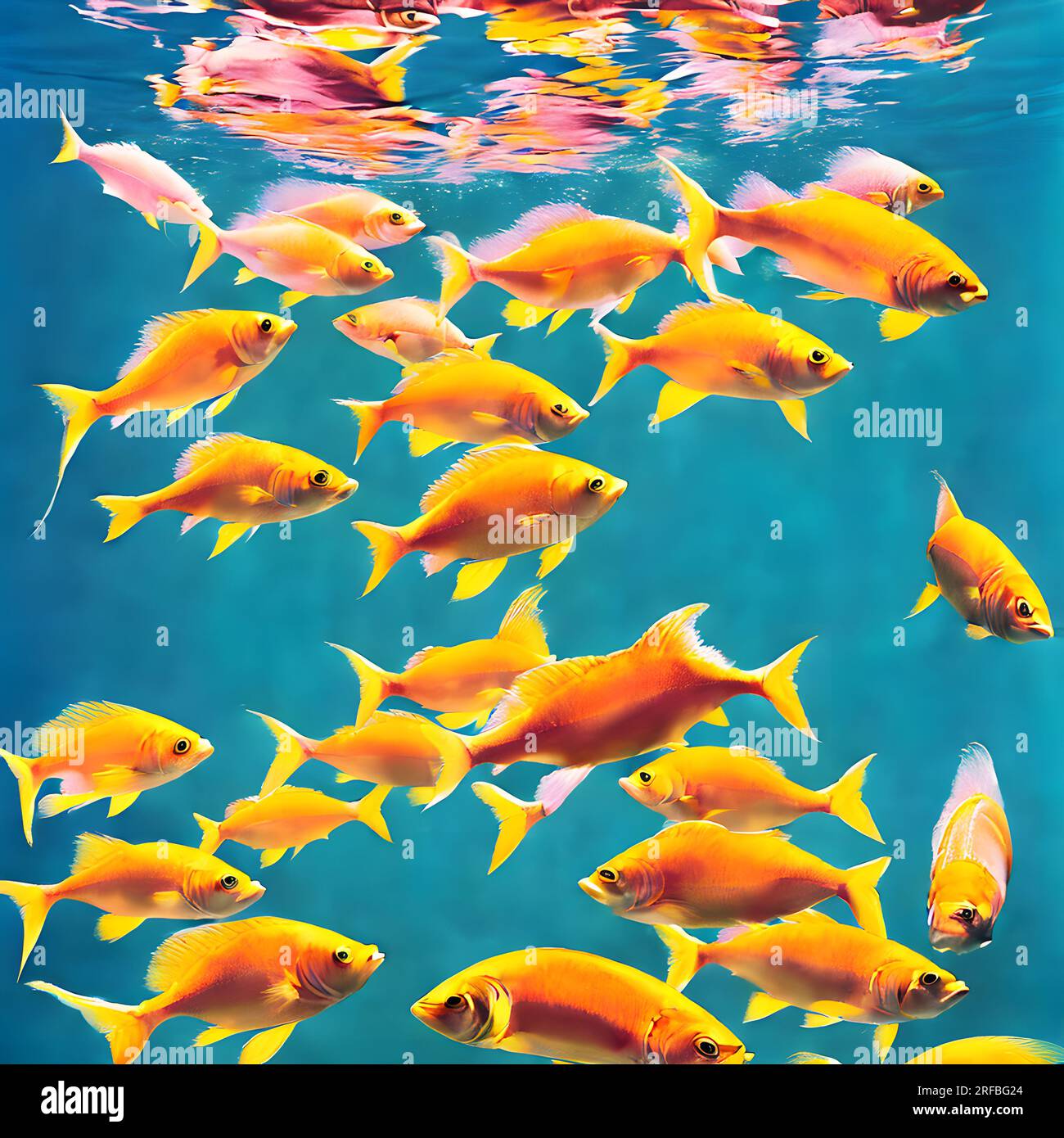 colorful fish swim in swarms in the sea Stock Photo - Alamy