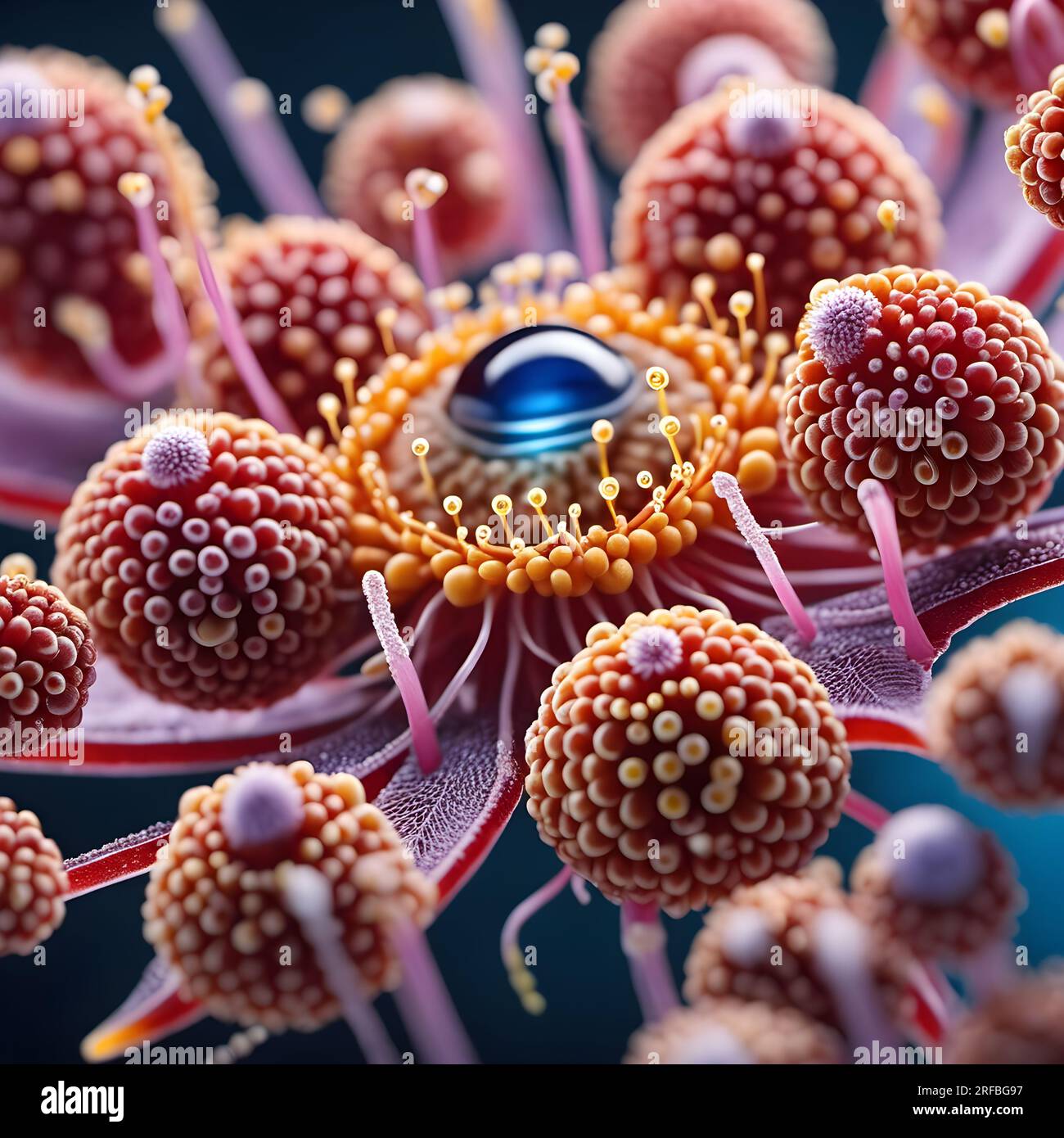 dangerous colorful pathogens and germs in beautiful pictures Stock ...