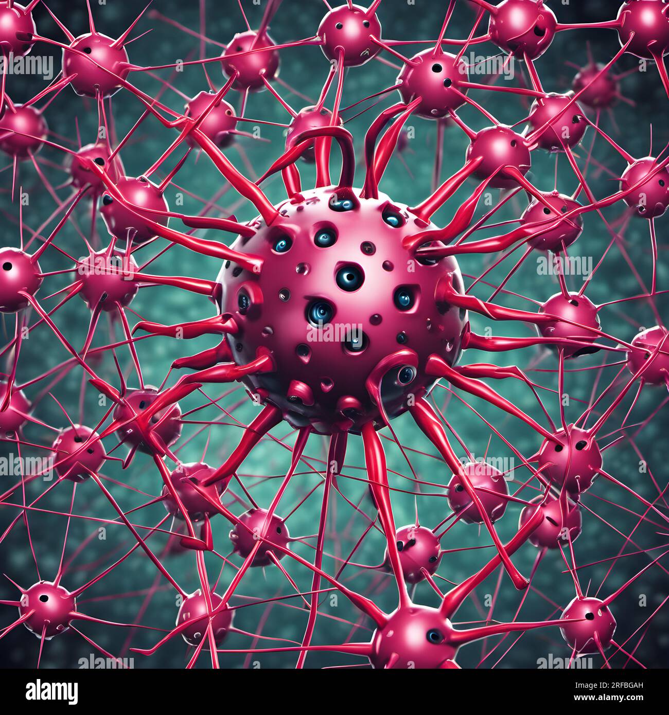 dangerous colorful pathogens and germs in beautiful pictures Stock ...