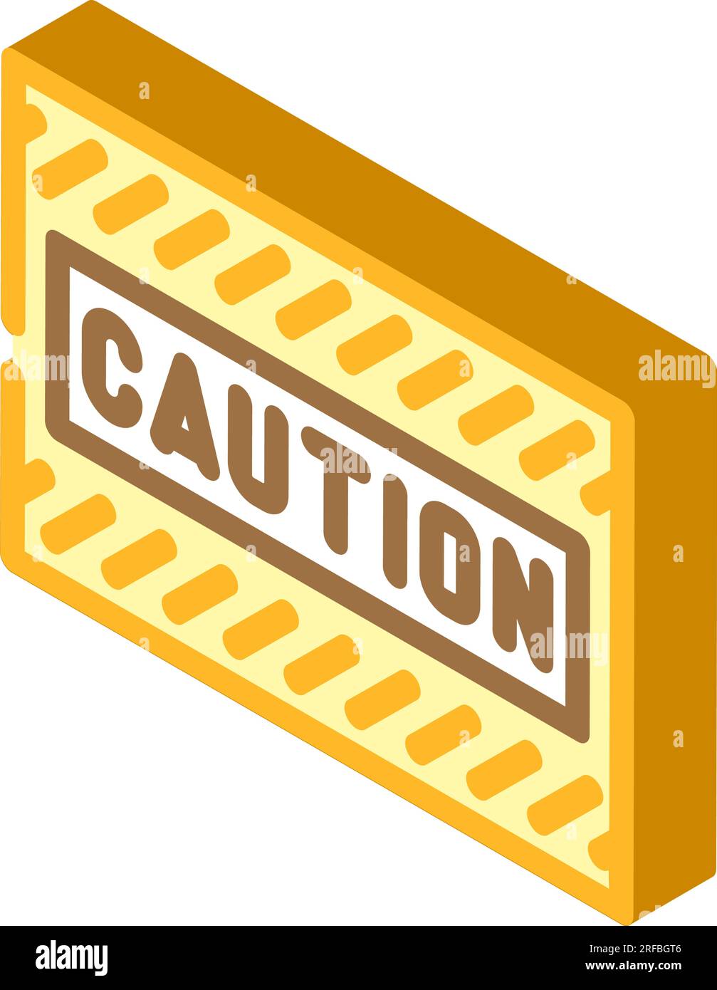 caution alert isometric icon vector illustration Stock Vector Image ...