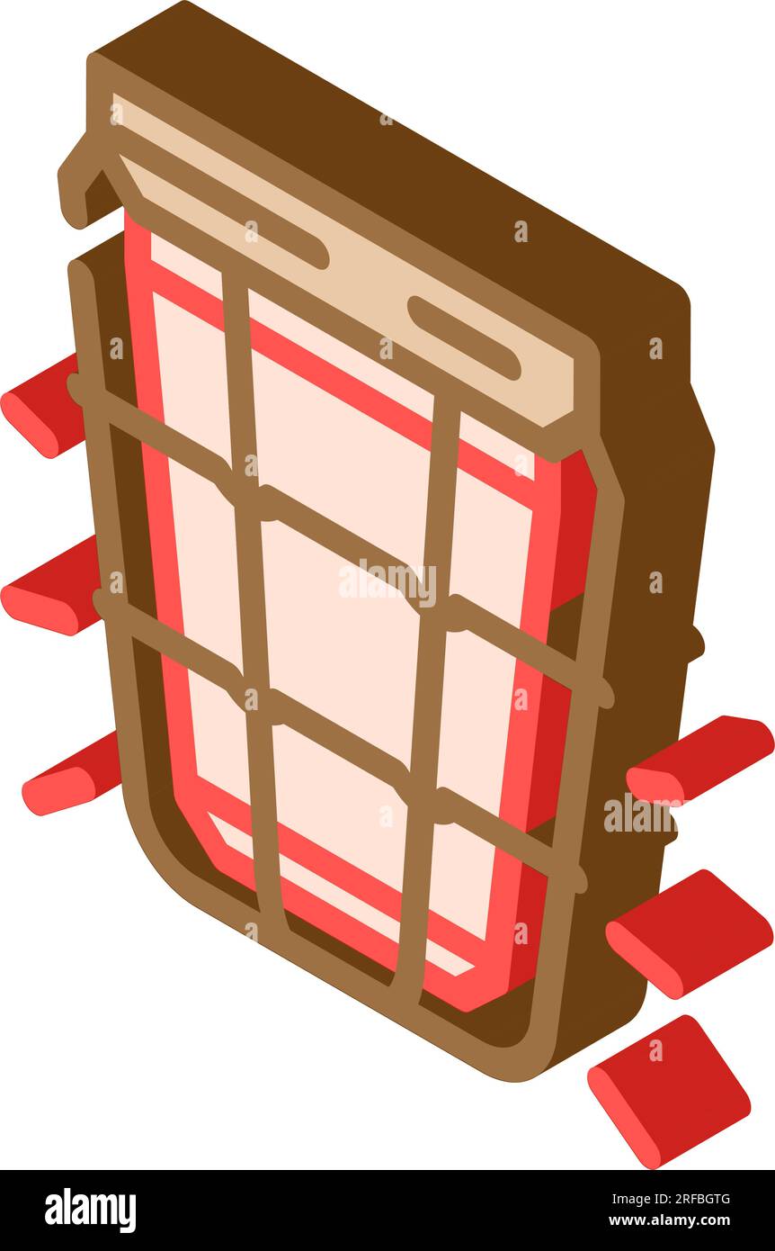 red alarm alert isometric icon vector illustration Stock Vector Image ...