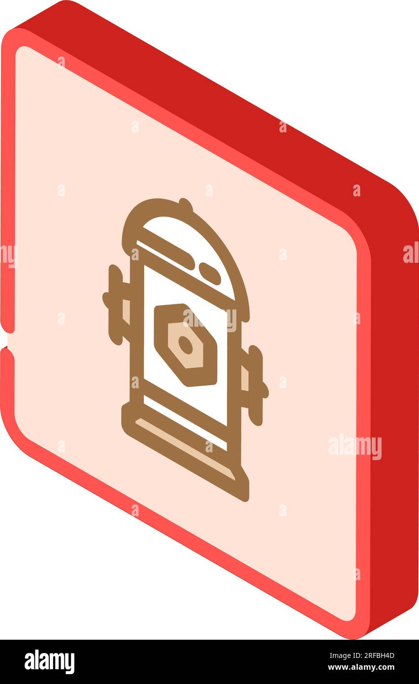 fire hydrant emergency isometric icon vector illustration Stock Vector ...